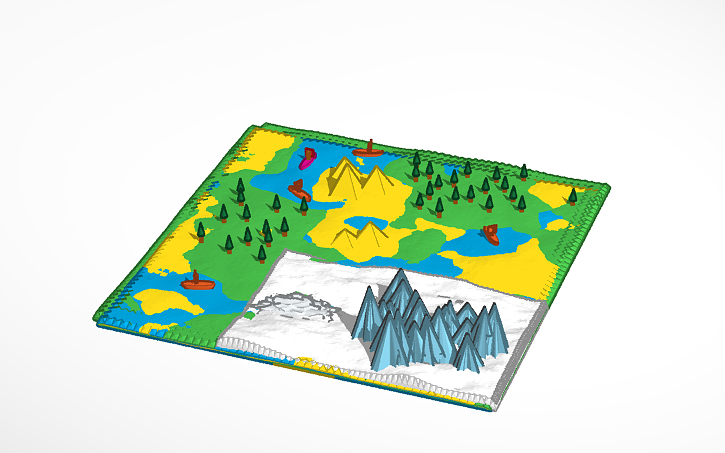 3D design mapa - Tinkercad