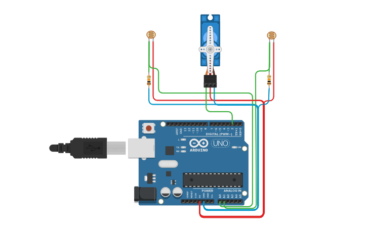 Circuit Design Sensor Aufgabe 2 Tinkercad