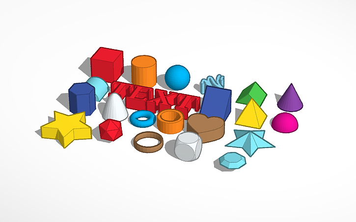 3d Design All Basic Shapes Tinkercad