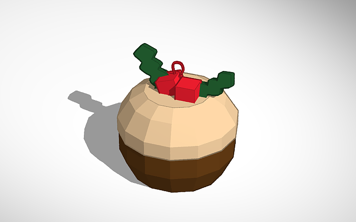 3D design Minecraft Xmas Pudding Ornament - Tinkercad