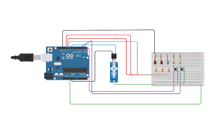 Circuit design Projeto C language nr 2 | Tinkercad