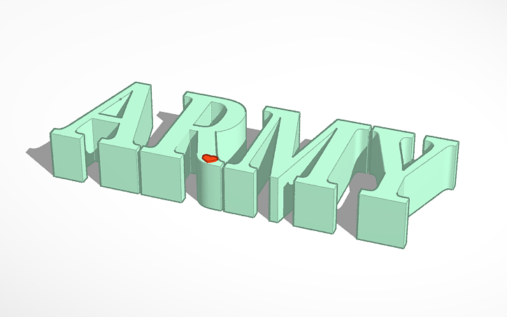3D design ARMY - Tinkercad