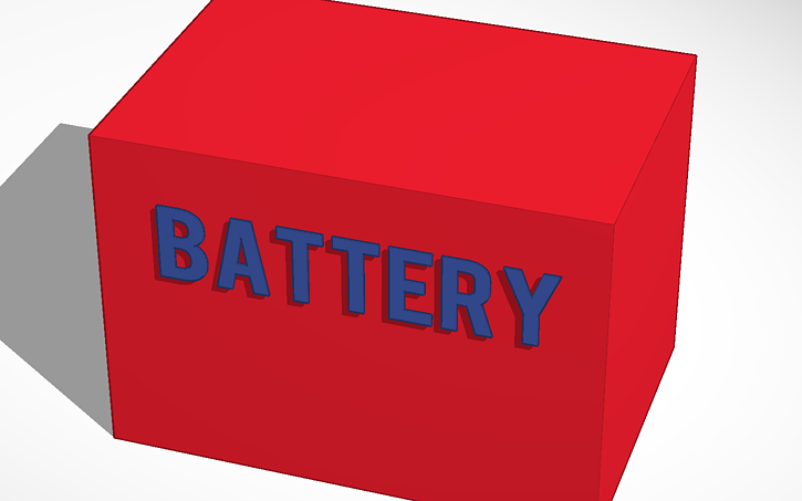 3D design Battery - Tinkercad