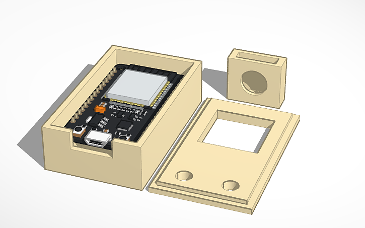 3D design esp32-with-temperature-sensor - Tinkercad