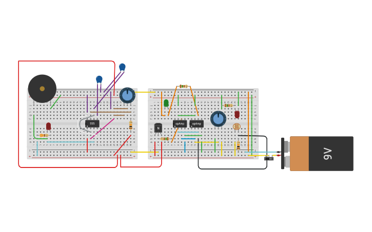 Circuit design Electronics letter box - Tinkercad