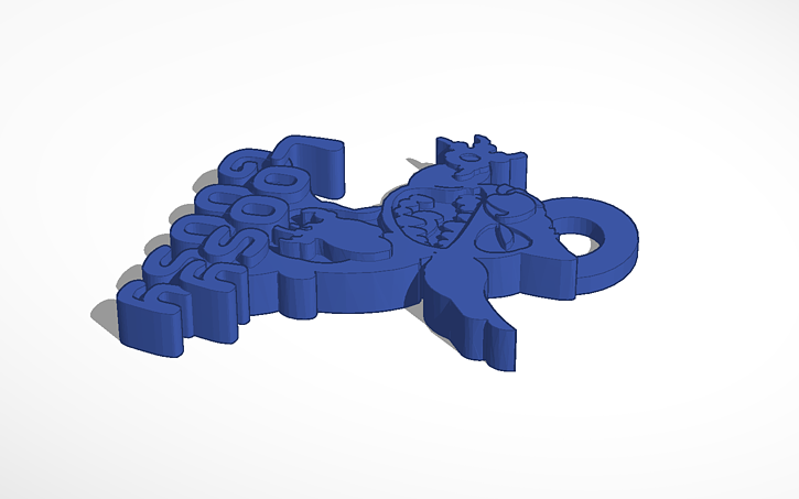 3d Design Stitch Keyring Tinkercad