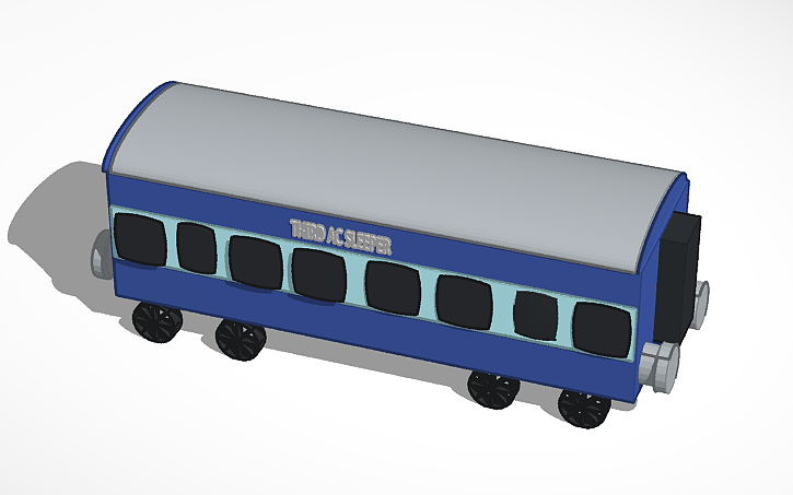 3D design Icf blue coach (India coaches 1) - Tinkercad