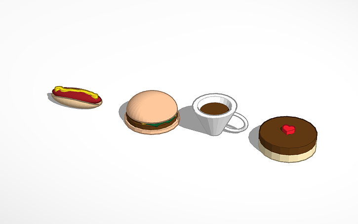 3D design 4 foods - Tinkercad