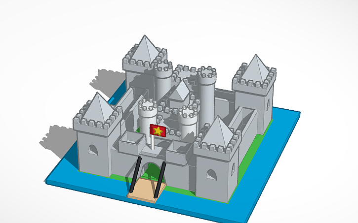3D design Medieval Castle - Tinkercad