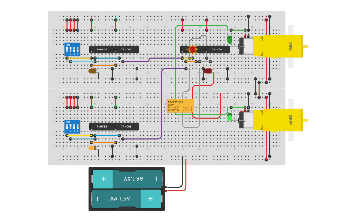 Circuit design mega motore - Tinkercad