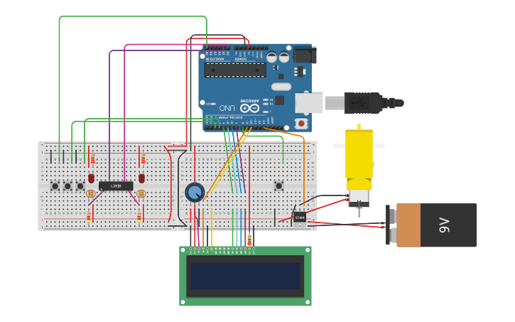 Circuit design Mechatronics - Tinkercad