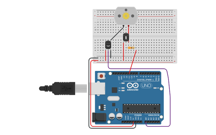 Circuit design ventilador con sensor de temperatura - Tinkercad