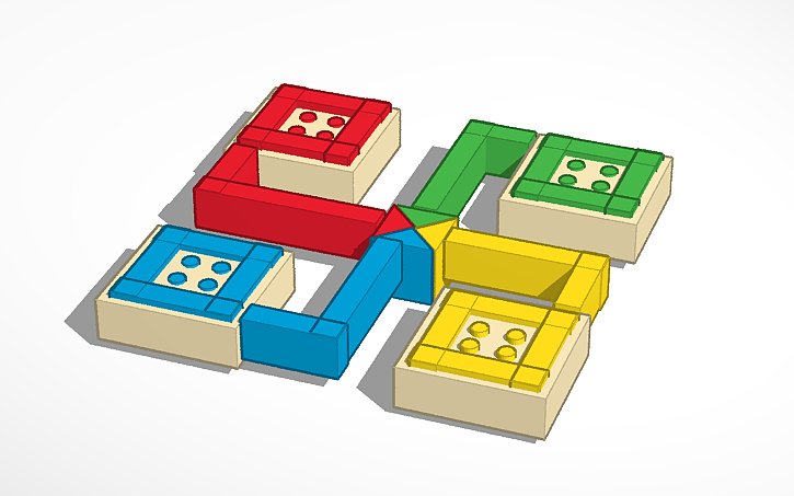 3D design Ludo Game - Tinkercad