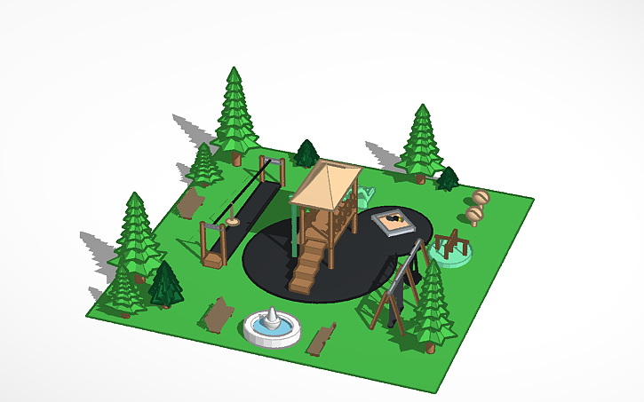 3D design Simple Machine Playground Sofie W and Cora S - Tinkercad