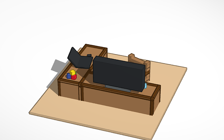 3D design Desk Setup Idea | Tinkercad
