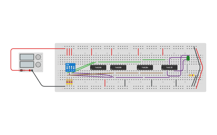 Circuit design (AC)’ + B’C + AC’ - Tinkercad