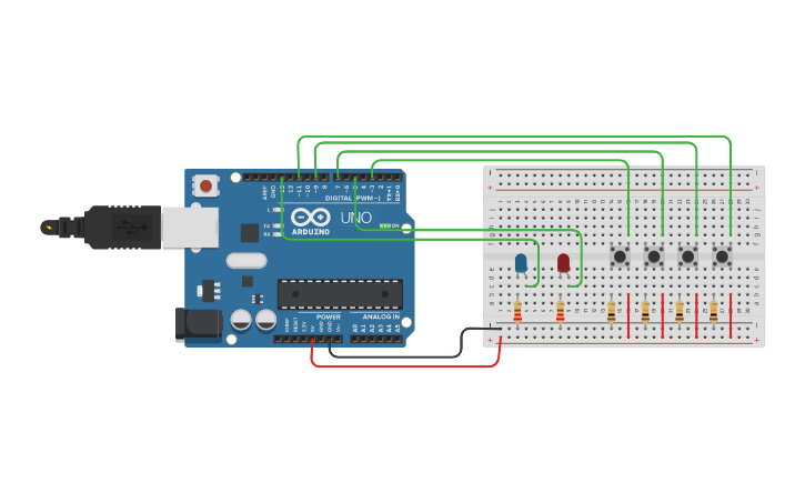Circuit design Sistema de seguridad | Tinkercad
