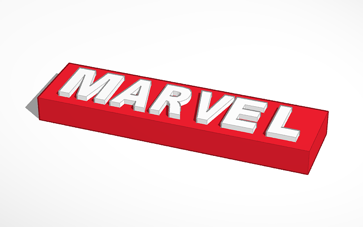 3D design Marvel Symbol - Tinkercad
