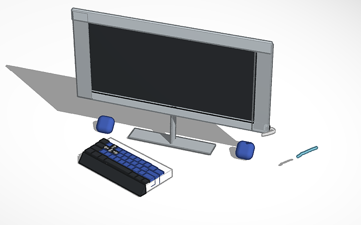3D design keyboard model - Tinkercad