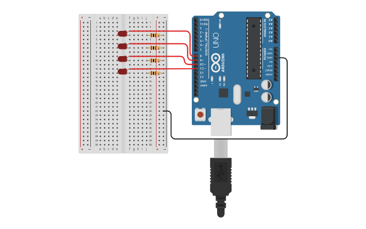 Circuit design Sketch 2.5 Animasi LED | Tinkercad Circuit design Sketch 2.5 Animasi LED | Tinkercad