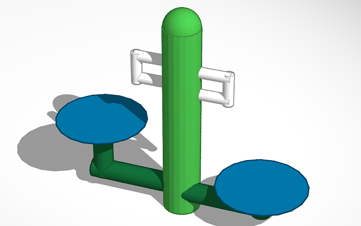 3D design green gym - Tinkercad