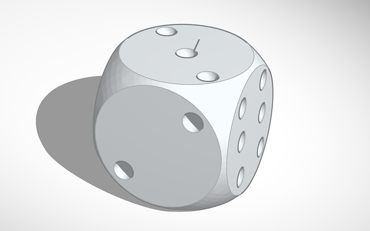 3D design Dice Project - Tinkercad