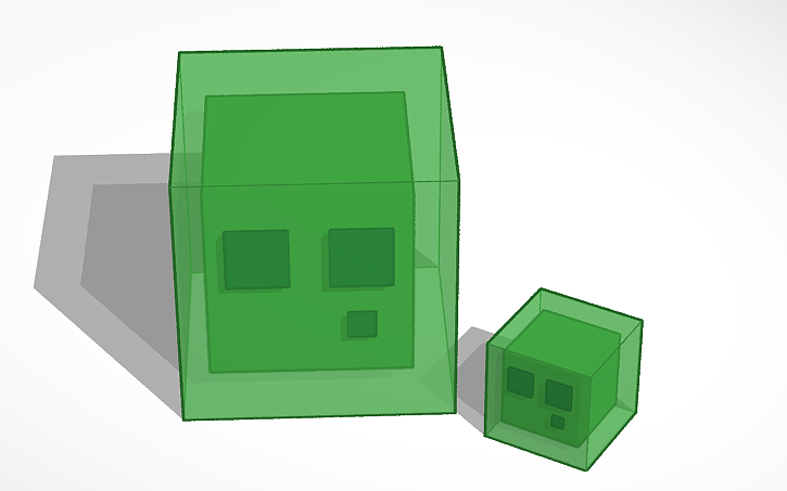 3D design Slime Minecraft - Tinkercad