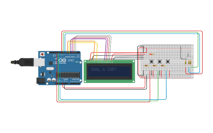 Circuit design LCD+RGB+BUTTONS - Tinkercad