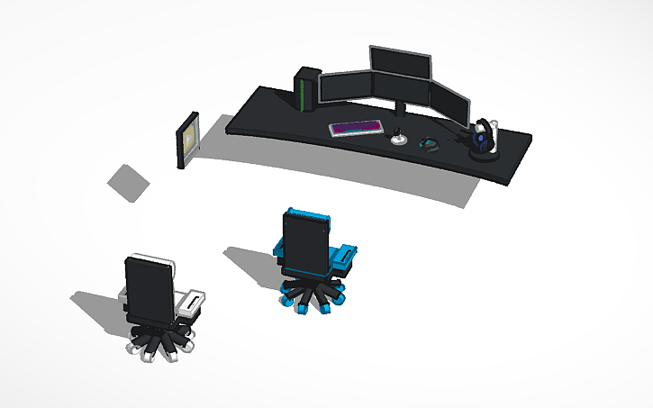 3d Design Best Gaming Setup Tinkercad