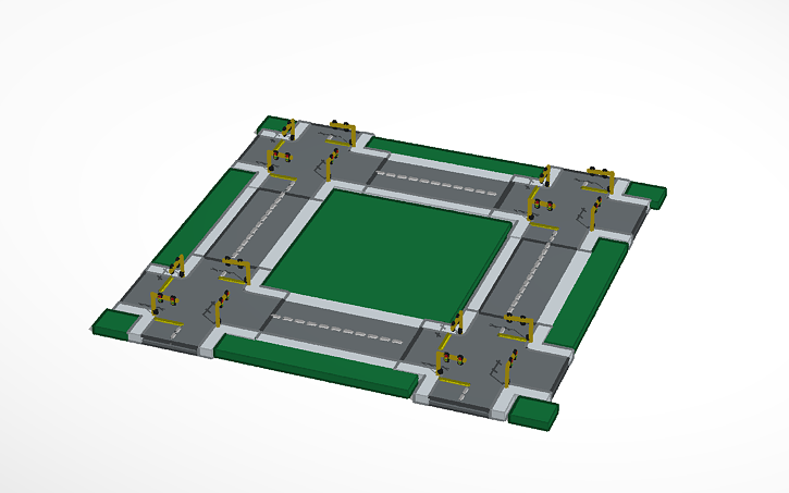 3D design European roads - Tinkercad