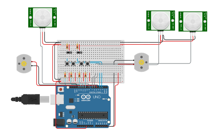 Circuit design Portão - Trabalho LOP - Tinkercad