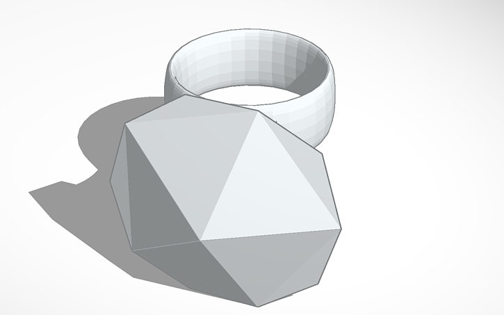 3D design ico-diamond ring - Tinkercad