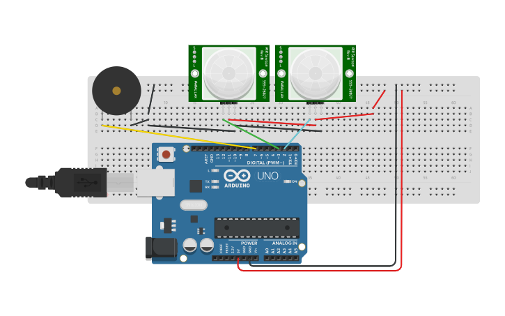 Circuit design BUZZER - Tinkercad