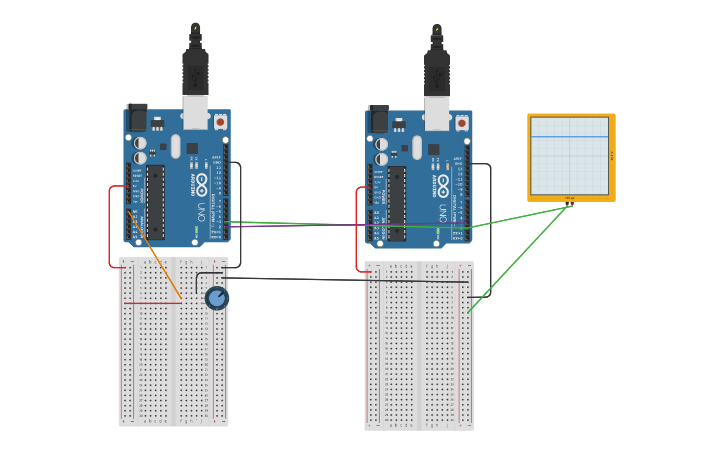 Circuit Design Arduino To Arduino Communication Via Software Serial Tinkercad 