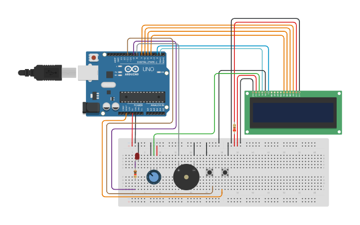 Circuit design MORSE - Tinkercad