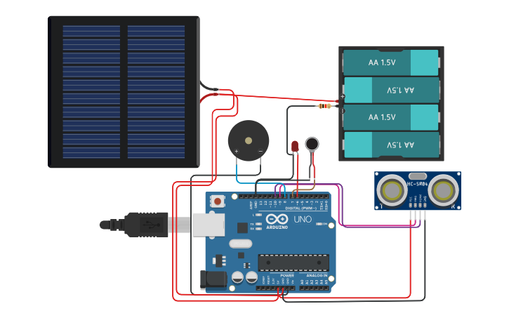 Circuit design Smart-Guide Companion : For Visually Impaired - Tinkercad Circuit design Smart-Guide Companion : For Visually Impaired - Tinkercad
