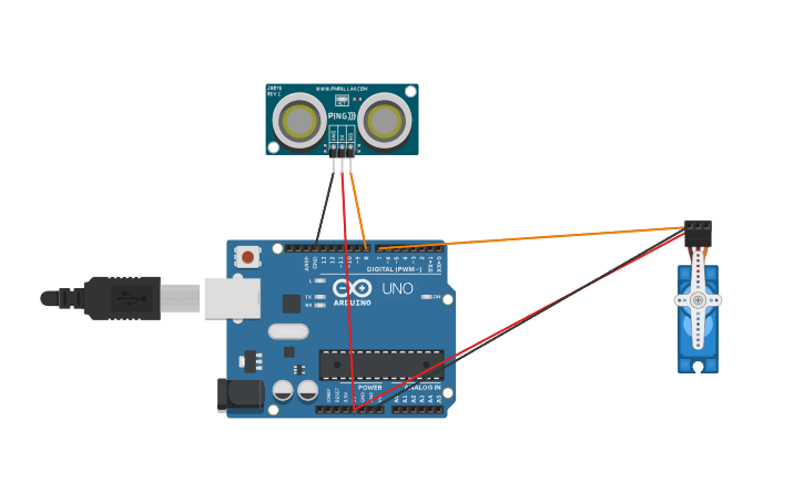 Circuit Design Servo Tinkercad
