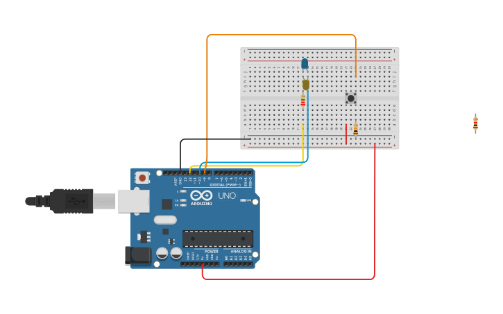 Circuit design Led bicolor - Tinkercad
