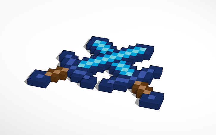3D design Dual Diamond Swords | Tinkercad