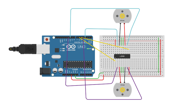 Circuit design Arduino_L293D_PWM | Tinkercad