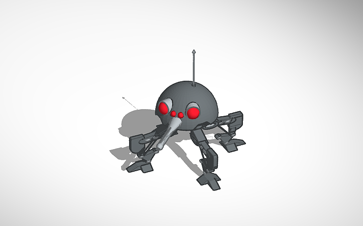 3D design dwarf spider droid - Tinkercad