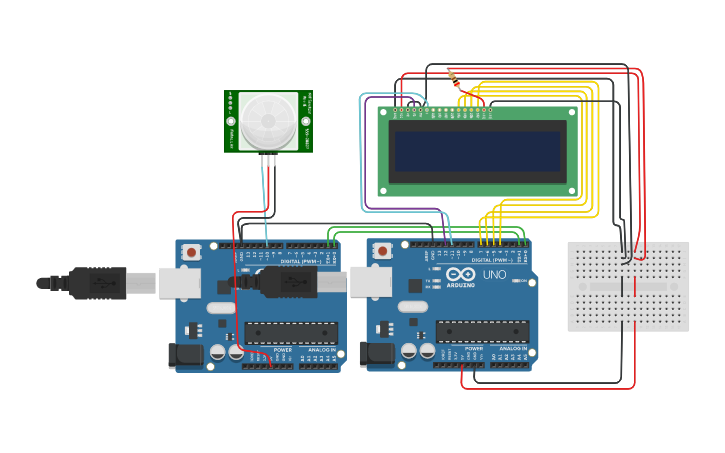 Circuit Design Motion Detector Tinkercad