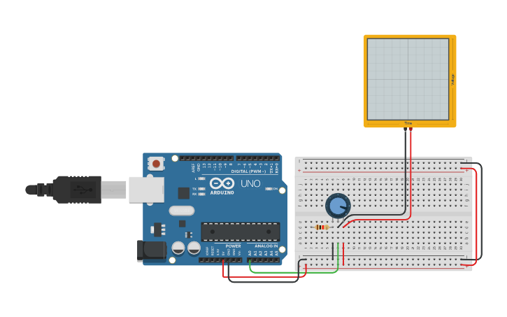 Circuit design Oscilloscope Readings | Tinkercad
