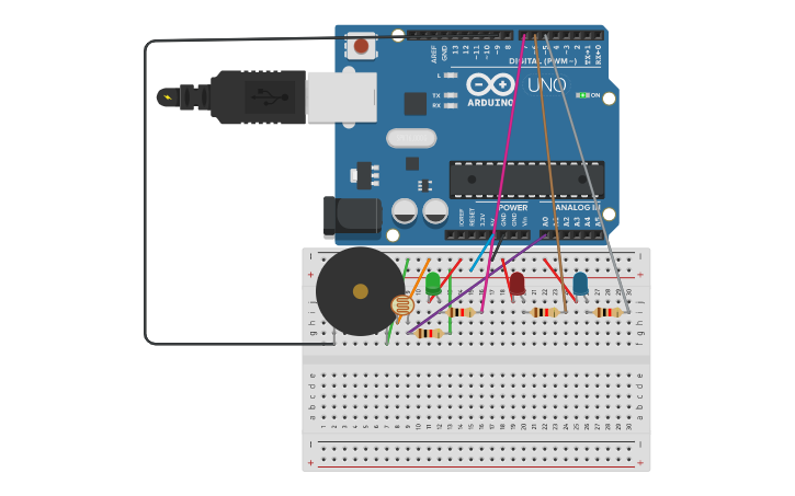 Circuit design Sensor-de-luminosidade - Tinkercad