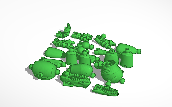 3D design T-REX PARTS - Tinkercad