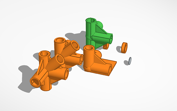 3D design 7/8 pipe corner bracket - Tinkercad