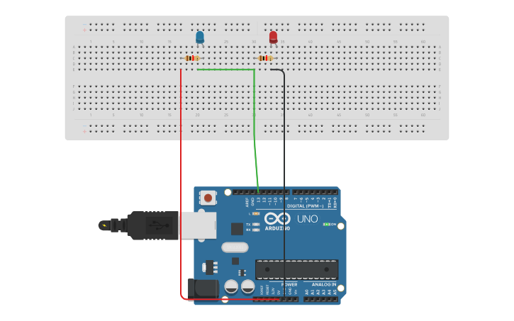 Circuit design Led pin 2 - Tinkercad