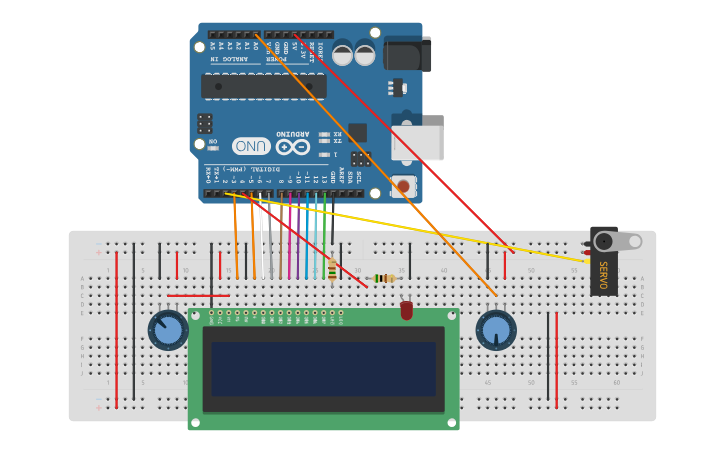 Circuit design Servo | Tinkercad