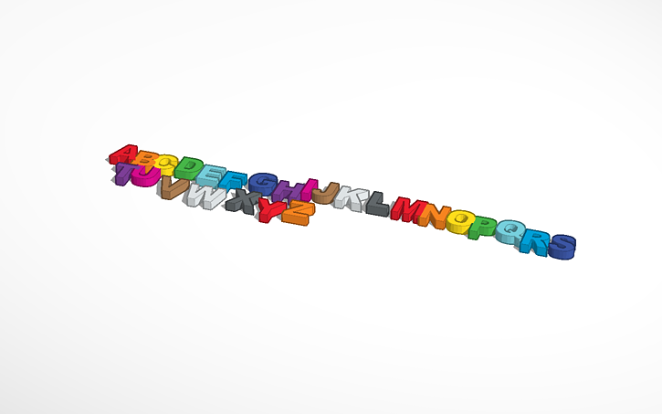 3D design Alphabet Xen - Tinkercad