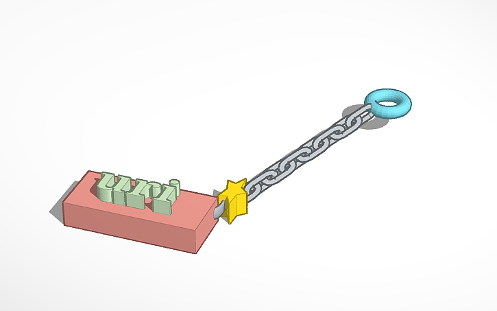 3D design uri keyrings | Tinkercad